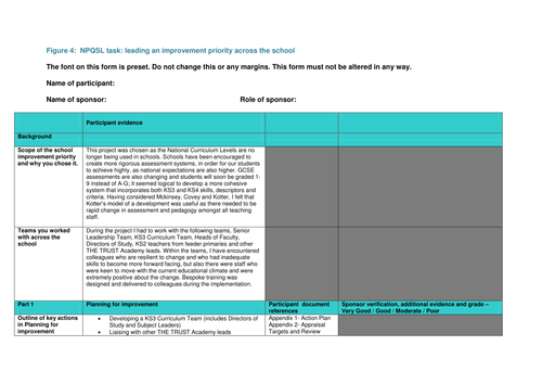 NPQSL (New Framework) | Teaching Resources