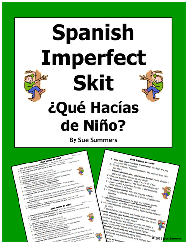 Spanish Imperfect Skit / Speaking Activity ¿Qué Hacías de Niño ...