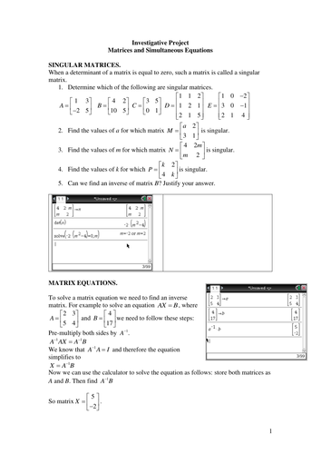 Igcse Further Maths Matrix Transformations By Drfrostmaths Teaching