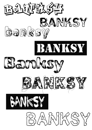 Banksy & Graffiti Inspired Fonts | Teaching Resources