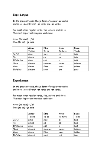 Key verbs | Teaching Resources
