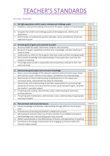 Early years new teachers teaching resources: Teaching standards | TES