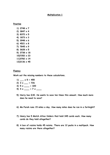 multiplication-year-5-teaching-resources
