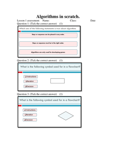 Algorithms in Scratch Lesson 5 Variables by - UK Teaching Resources - TES Algorithms in Scratch Lesson 5 Variables by - UK Teaching Resources - TES