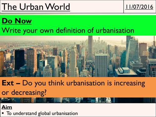 GCSE Geography Revision: Challenges of the Urban World by skybluedavid ...