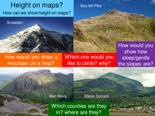 height on maps | Teaching Resources