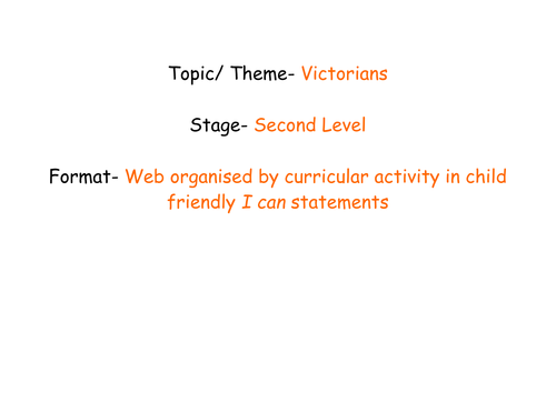 Victorians Topic Web Second Level/ KS2 Include a section for Victorian ...