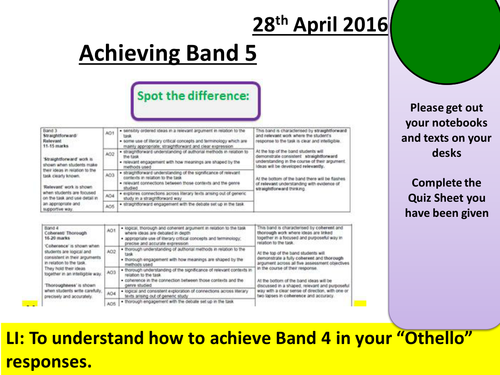 AQA A Level English Literature New Specification: Othello Revision by ... AQA A Level English Literature New Specification: Othello Revision by ...