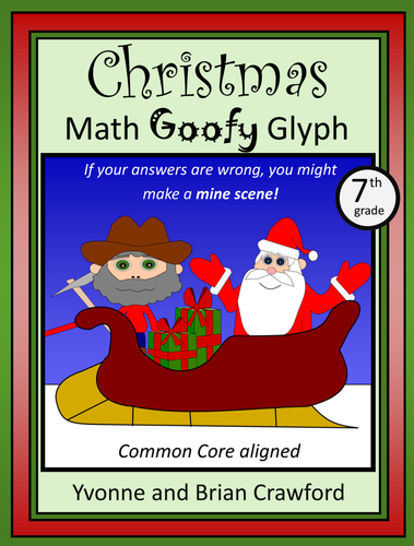 Christmas Math Goofy Glyph (7th Grade Common Core) | Teaching Resources