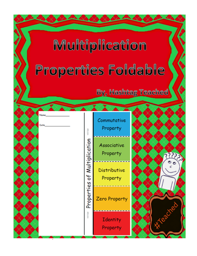 Properties of Multiplication Foldable Activity | Teaching Resources