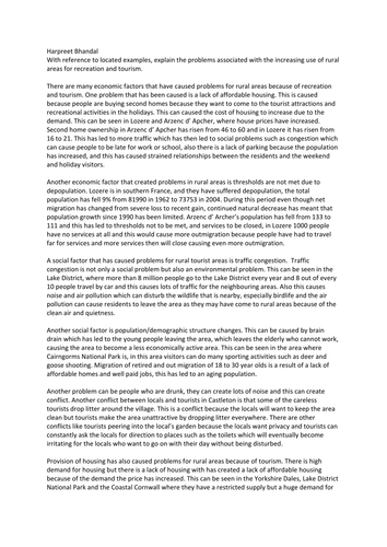 OCR Geography AS - Rural Essays | Teaching Resources