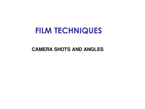 Intro to Film Language - camera shots/angles by claragilligan ...