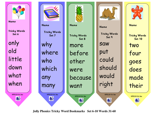 Tricky Word Book Marks (Comic Sans & Sassoon Font) | Teaching Resources