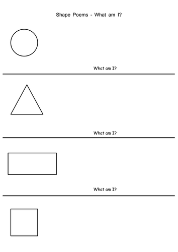 What Am I Poems? - 2D shapes | Teaching Resources