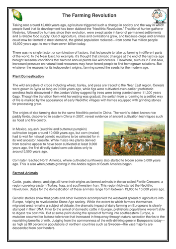 Farming Revolution | Teaching Resources