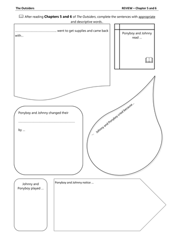 The Outsiders - Chapters 5 and 6 review activity. | Teaching Resources