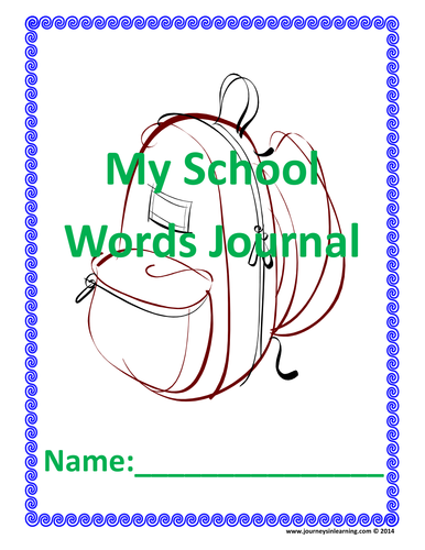 My School Words Journal | Teaching Resources