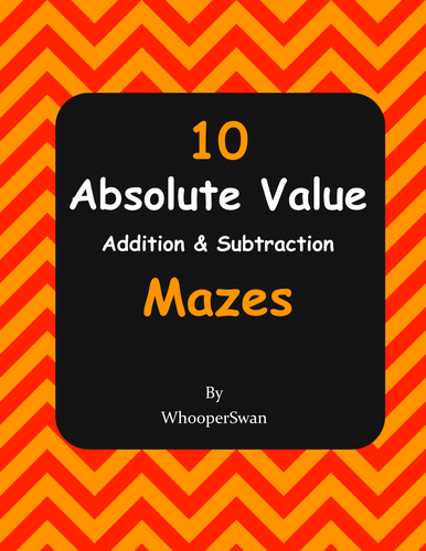Absolute Value Maze - Addition & Subtraction | Teaching Resources