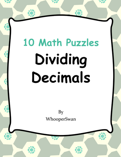 Dividing Decimals Puzzles | Teaching Resources