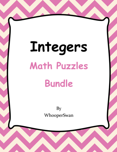 Integers Math Puzzles Bundle | Teaching Resources