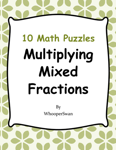 Multiplying Mixed Fractions Puzzles | Teaching Resources