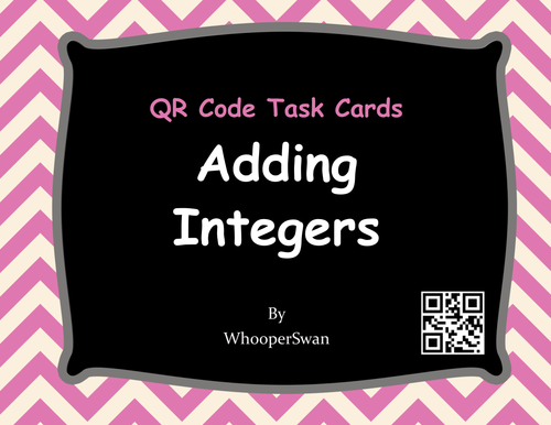QR Code Task Cards: Adding Integers | Teaching Resources