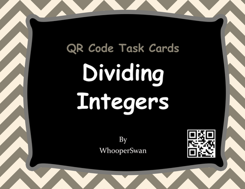 QR Code Task Cards: Dividing Integers | Teaching Resources