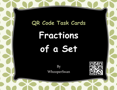 QR Code Task Cards: Fractions of a Set | Teaching Resources