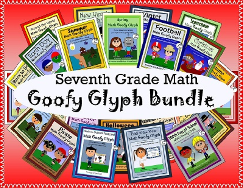 Math Goofy Glyph Bundle - (7th Grade Common Core) | Teaching Resources