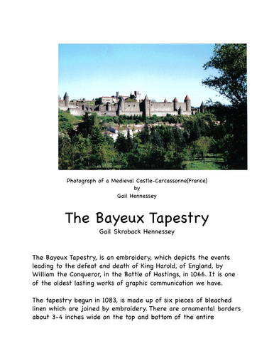 The Bayeux Tapestry: A Reading Passage(Middle Ages) | Teaching Resources