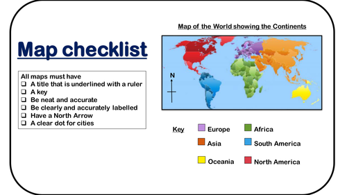 Map and Diagram Checklist for Pupils | Teaching Resources