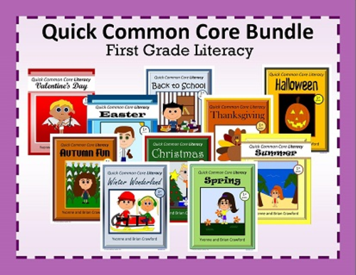 No Prep Common Core Literacy Bundle - The Complete Set (first grade ...