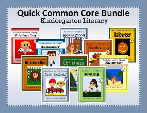 No Prep Common Core Literacy Bundle - The Complete Set (Kindergarten ...