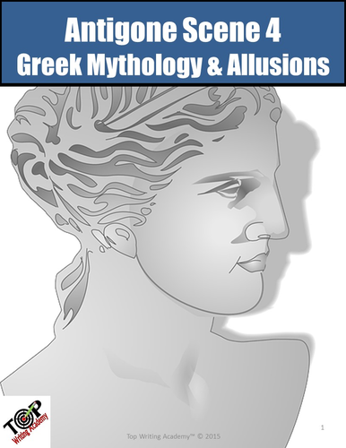 Antigone Scene 4 Mythology Allusions Hubris | Teaching Resources