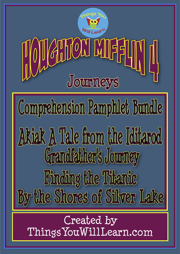 Journeys Comprehension Pamphlets (Houghton Mifflin 4 Theme 1 ...