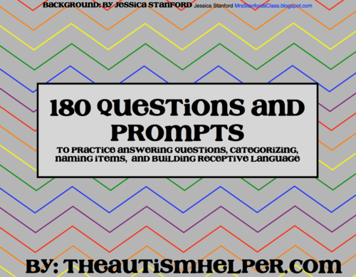 180 Questions and Prompts to Build Expressive & Receptive Language ...