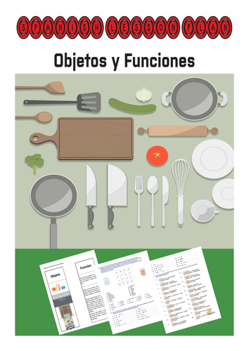 Spanish Lesson Plan - Objetos y Funciones | Teaching Resources