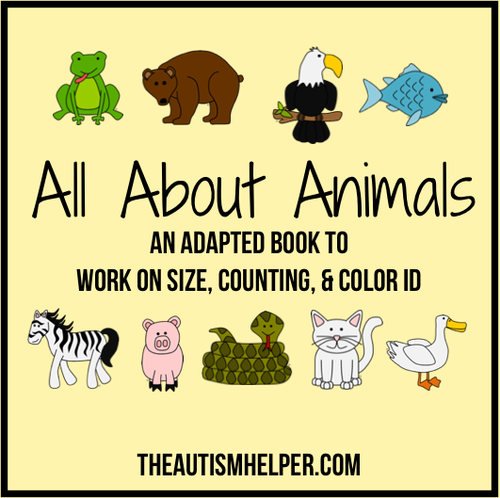 All About Animals - Adapted Book for Children with Autism | Teaching ...