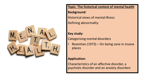 MENTAL HEALTH POWERPOINT AQA A2 PSYCHOLOGY | Teaching Resources
