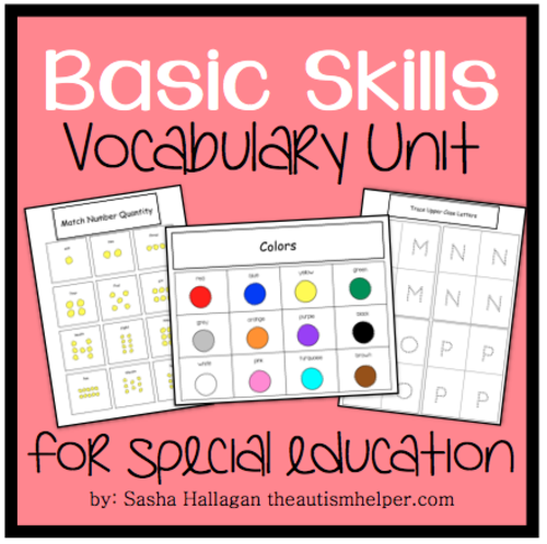 Basic Skills Vocabulary Unit {for Special Education} | Teaching Resources