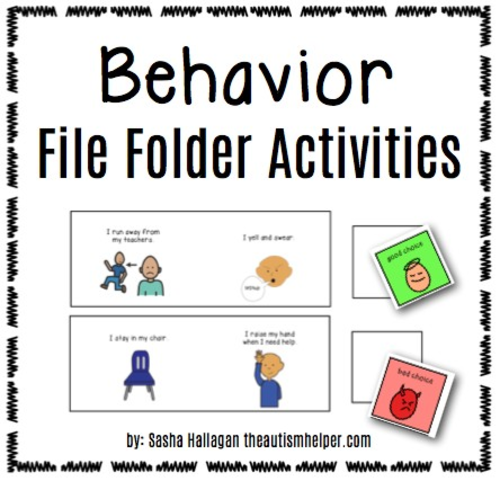 Behavior File Folder Activities | Teaching Resources