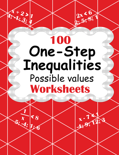 One-Step Inequalities - possible values Worksheets | Teaching Resources One-Step Inequalities - possible values Worksheets | Teaching Resources