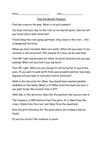 Find the Buried Treasure | Teaching Resources