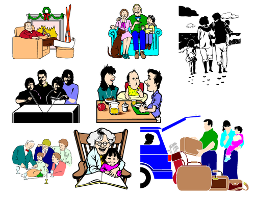 Multicultural Family Clip Art Happy Multicultural Family,