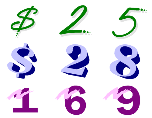 Numbers Clip Art For Teachers Big Kids With Numbers 11 to 20 Clip Art ...