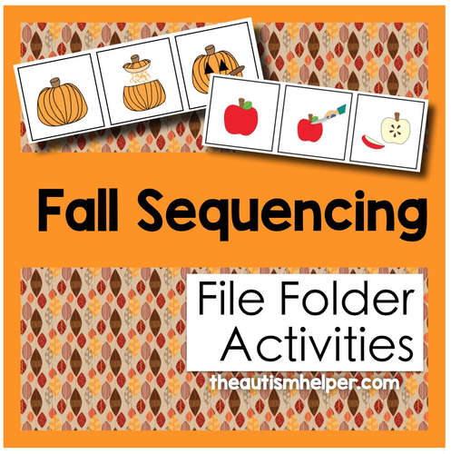 Fall Themed Sequencing File Folder Activities | Teaching Resources