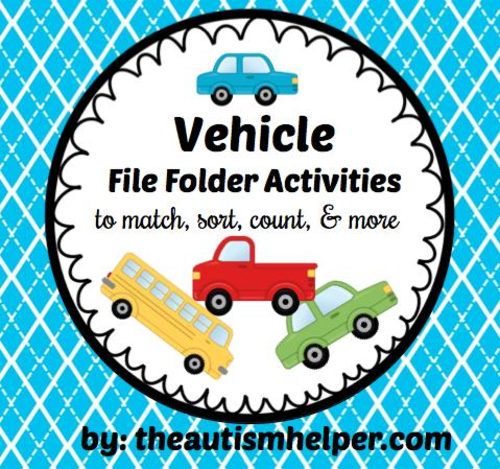File Folder Activities to Match, Sort, Count, and More! {VEHICLE themed ...