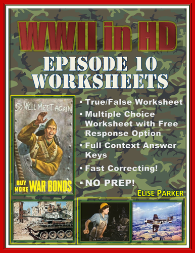 WWII in HD Worksheets: Episode 10, "End Game" | Teaching Resources