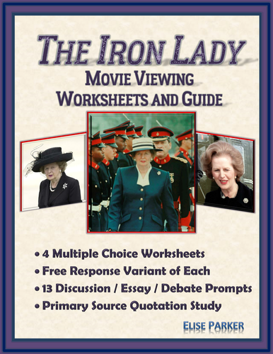 The Iron Lady Movie Viewing Guide and Worksheets / Tests | Teaching ...