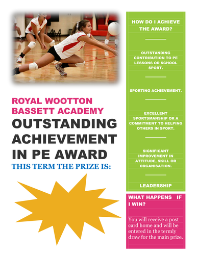 Rewards poster for PE | Teaching Resources